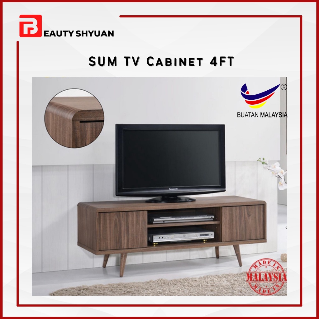 SUM 4FT TV Cabinet 4FT TV Rack TV Cabinet Modern TV Console Cabinet ...