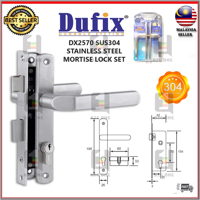 (SUS304 STAINLESS STEEL) DUFIX DX2570 STAINLESS STEEL LEVER HANDLE ...