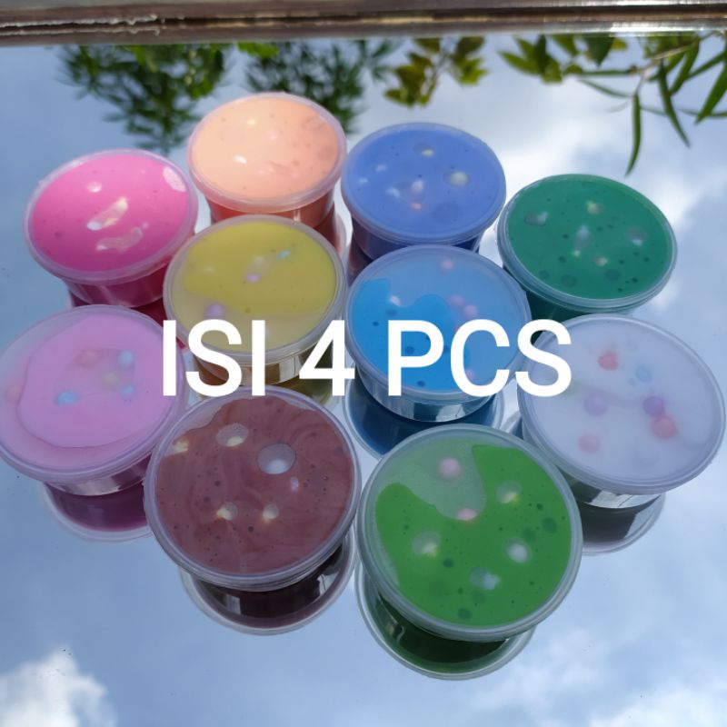 PUTIH Slime Original colorful rainbow slim clear non-sticky Slime ...
