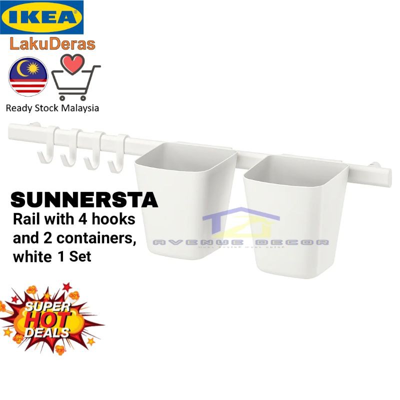 100% AUTHENTIC SUNNERSTA Rail 60cm / Hook / Container | Shopee Malaysia