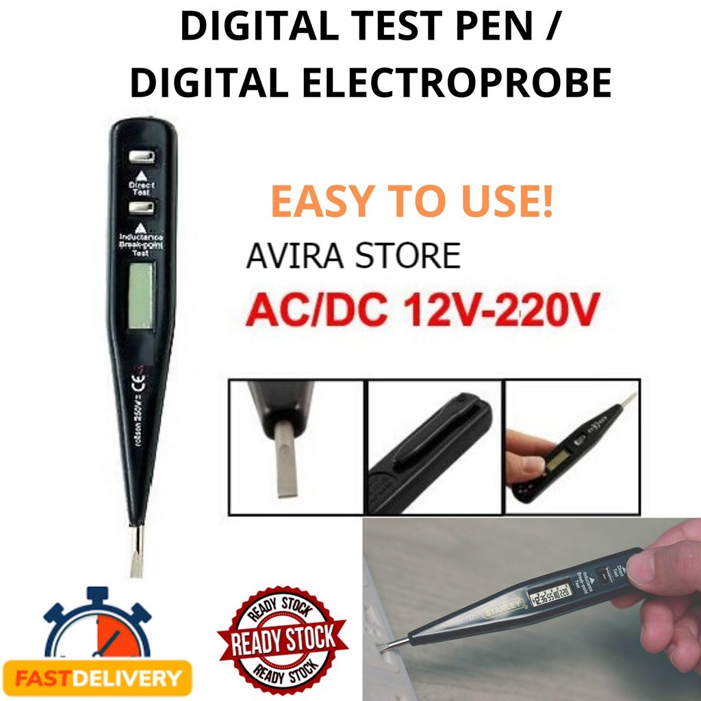 (Ship Everyday & Ready Stock) AC.DC 12-250V Digital Electroprobe ...