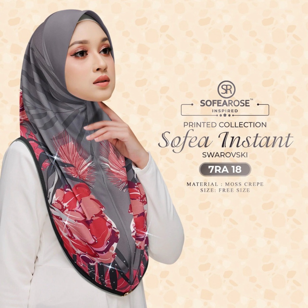 Tudung Sarung SofeaRose Printed | Shopee Malaysia