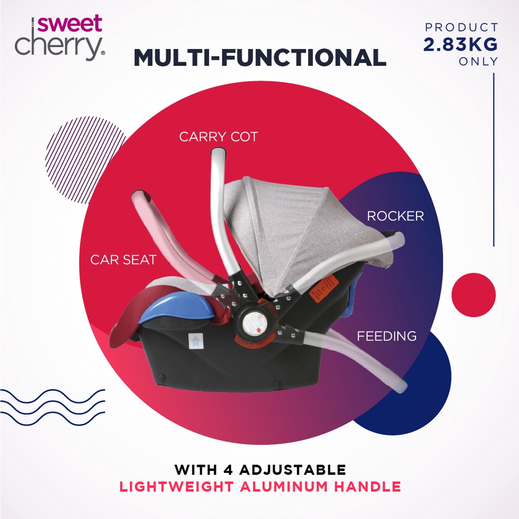 Sweet Cherry Group 0+ Rearward Facing Infant Baby Carrier Car Seat from ...
