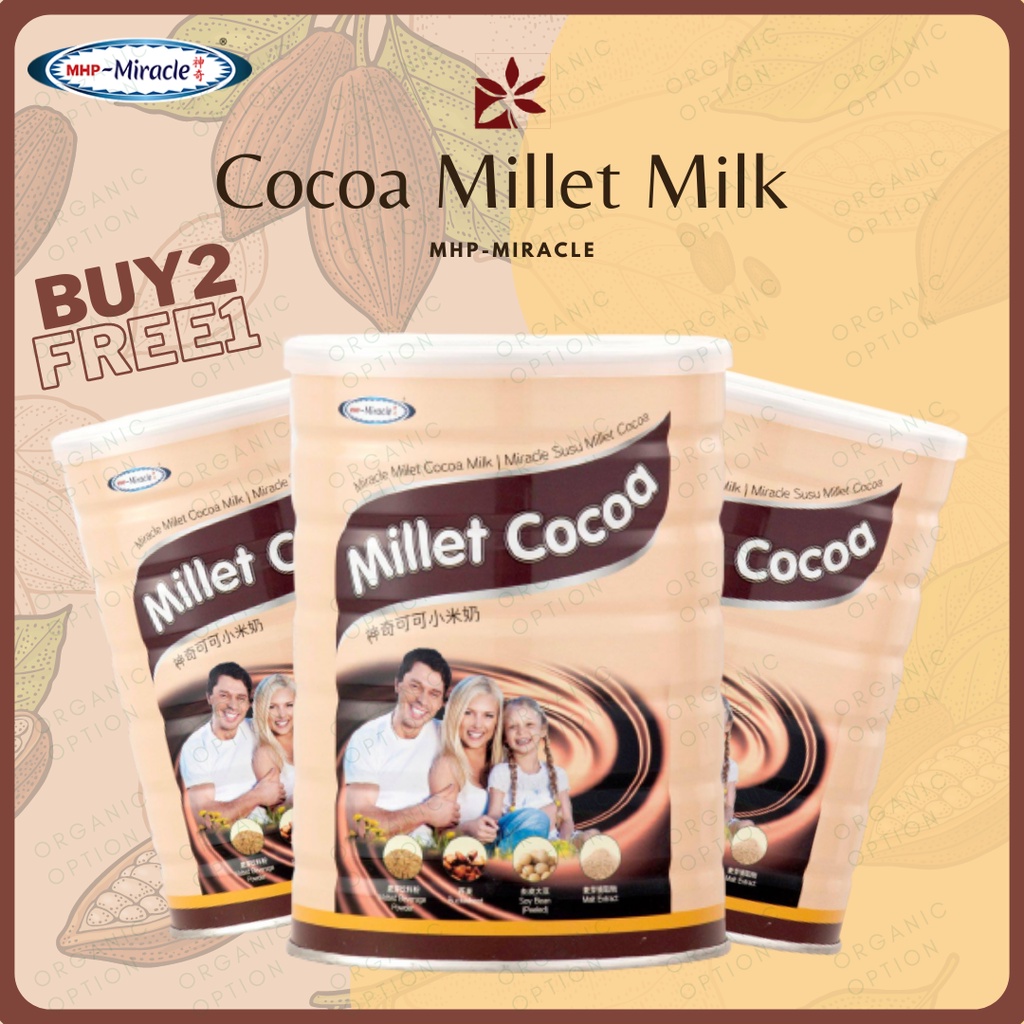 MHP Miracle Organic Cocoa Millet Milk (900gm) Buy2Free1 New Stock ...