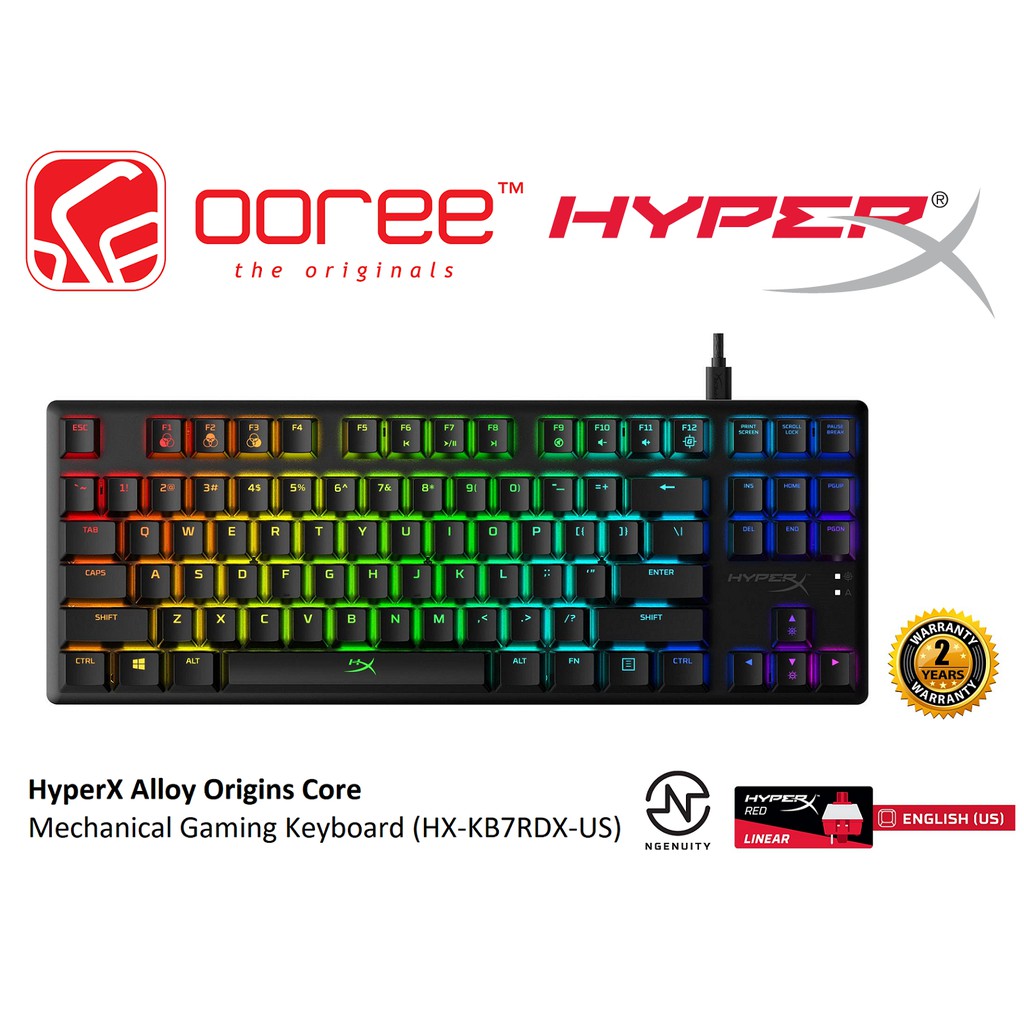 HYPER-X HYPERX ALLOY ORIGINS CORE MECHANICAL GAMING KEYBOARD - RED ...