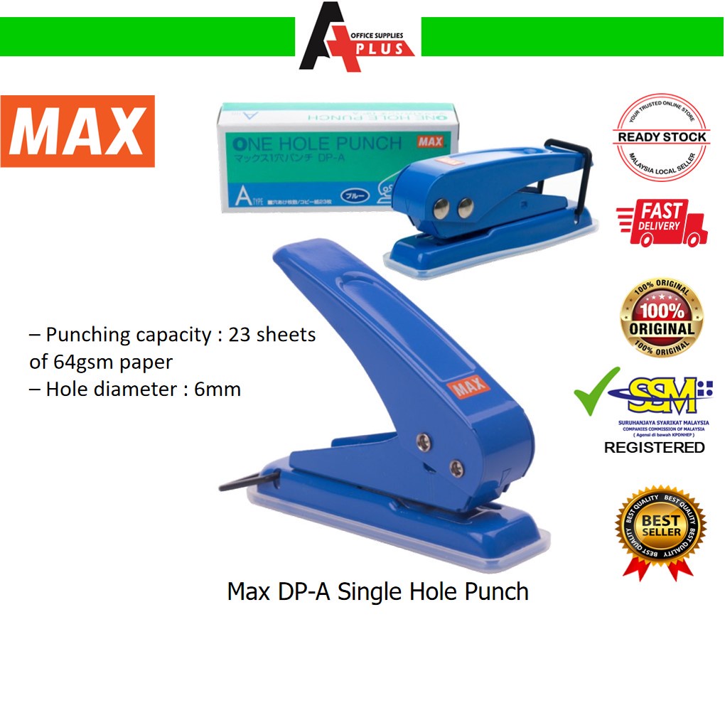 MAX DP-A Single Hole Punch / Penebuk Satu Lubang | Shopee Malaysia