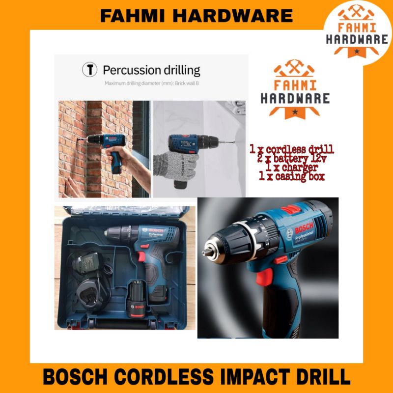 Cordless Impact Drill Bosch GSB 120 LI Shopee Malaysia