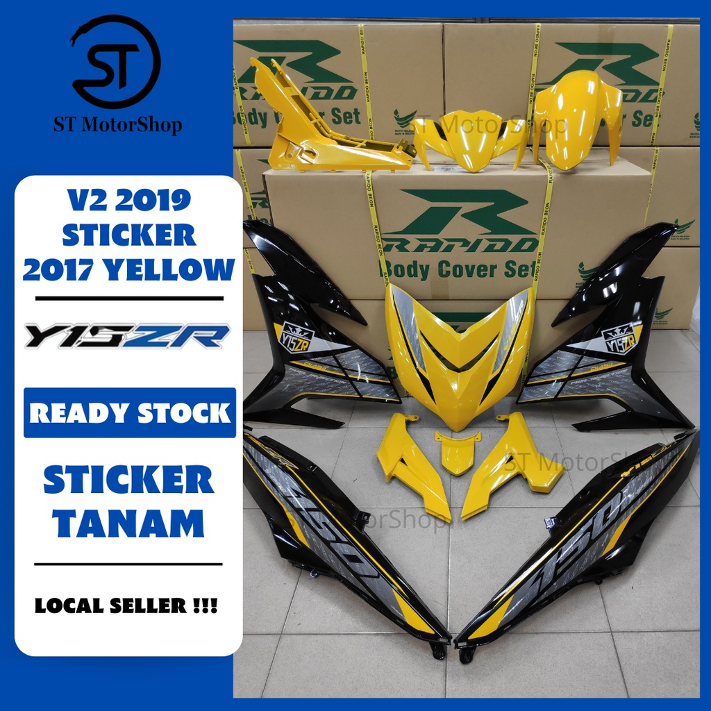 YAMAHA Y15 Y15ZR V2 2019- STICKER 2017 YELLOW COVER SET (STICKER TANAM ...