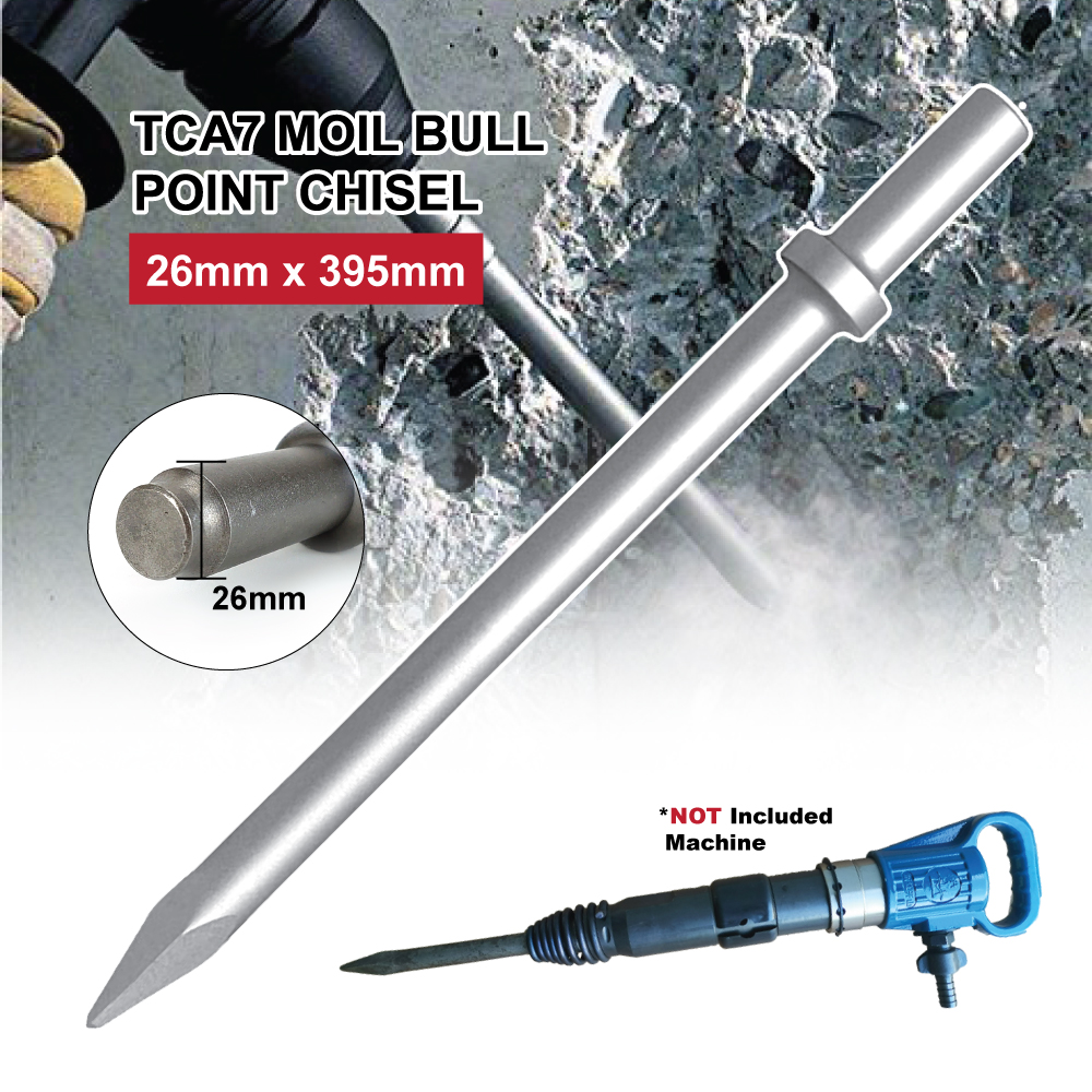 Moil Bull Point Concrete Chisel TCA7 26 x 395mm Durable Electric ...