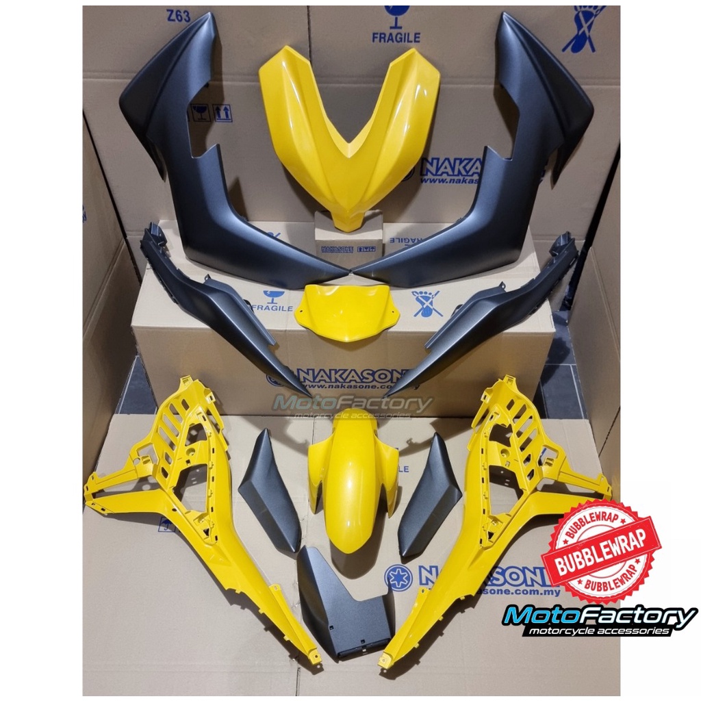 YAMAHA Y16ZR Y16 COVER SET GENUINE PARTS COVERSET KOSONG YELLOW+MATT ...