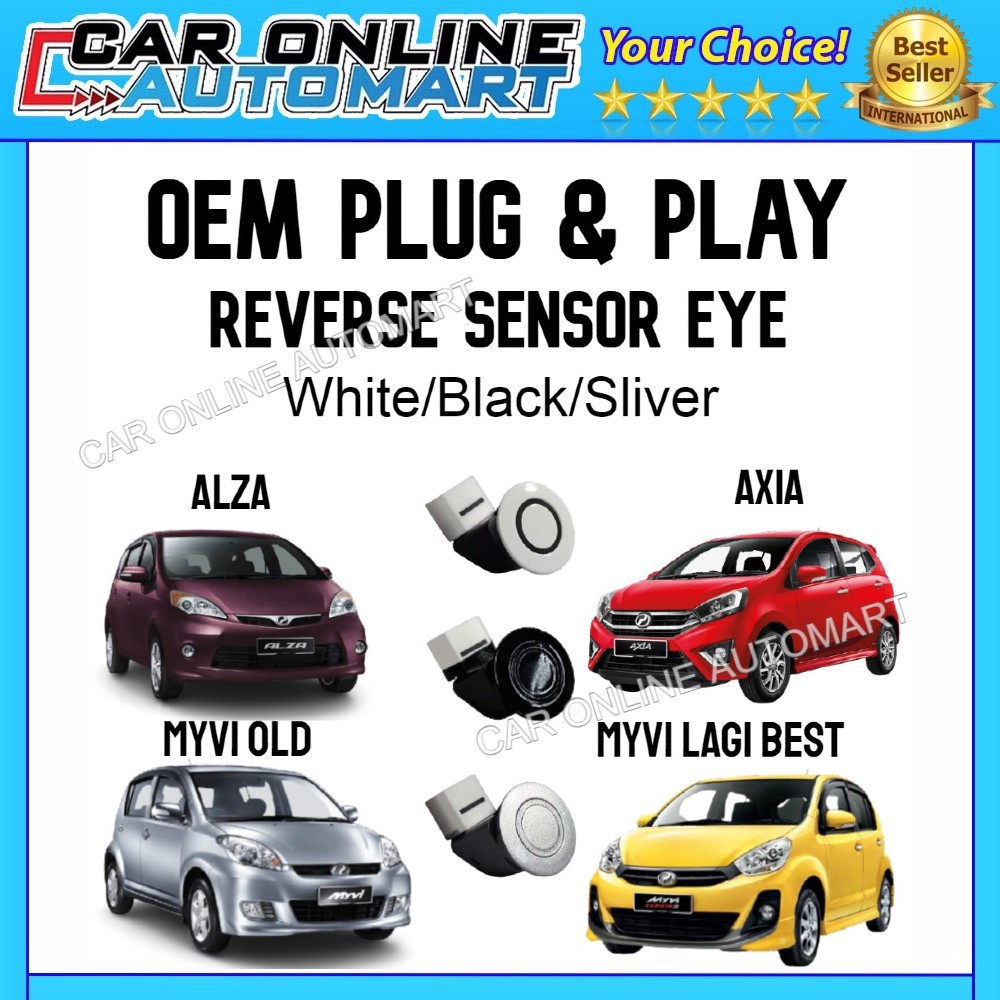 OEM Plug&Play Reverse Sensor Eye (White/Black/Sliver) for Myvi Old|Myvi ...