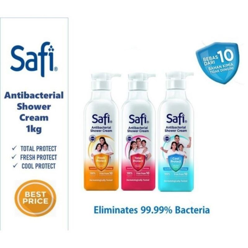 SAFI Antibacterial Shower Cream Total Protect 1KG | Shopee Malaysia