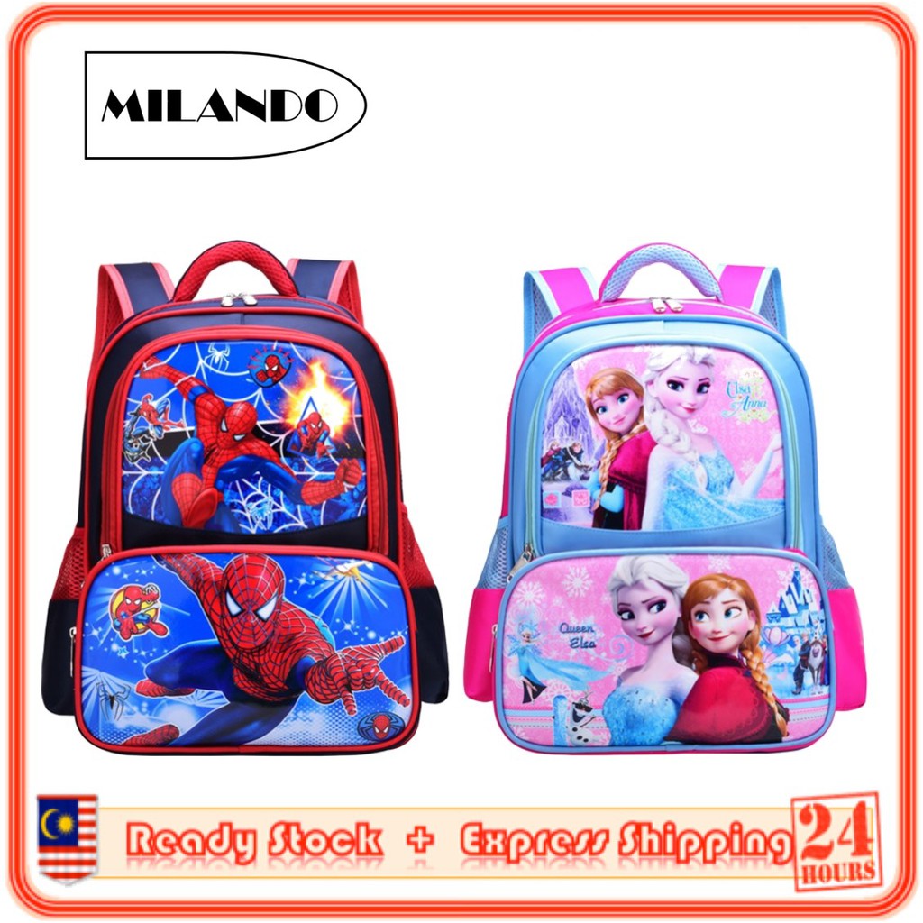MILANDO Kid Children Student School Bag Backpack Beg Sekolah Bagpack ...