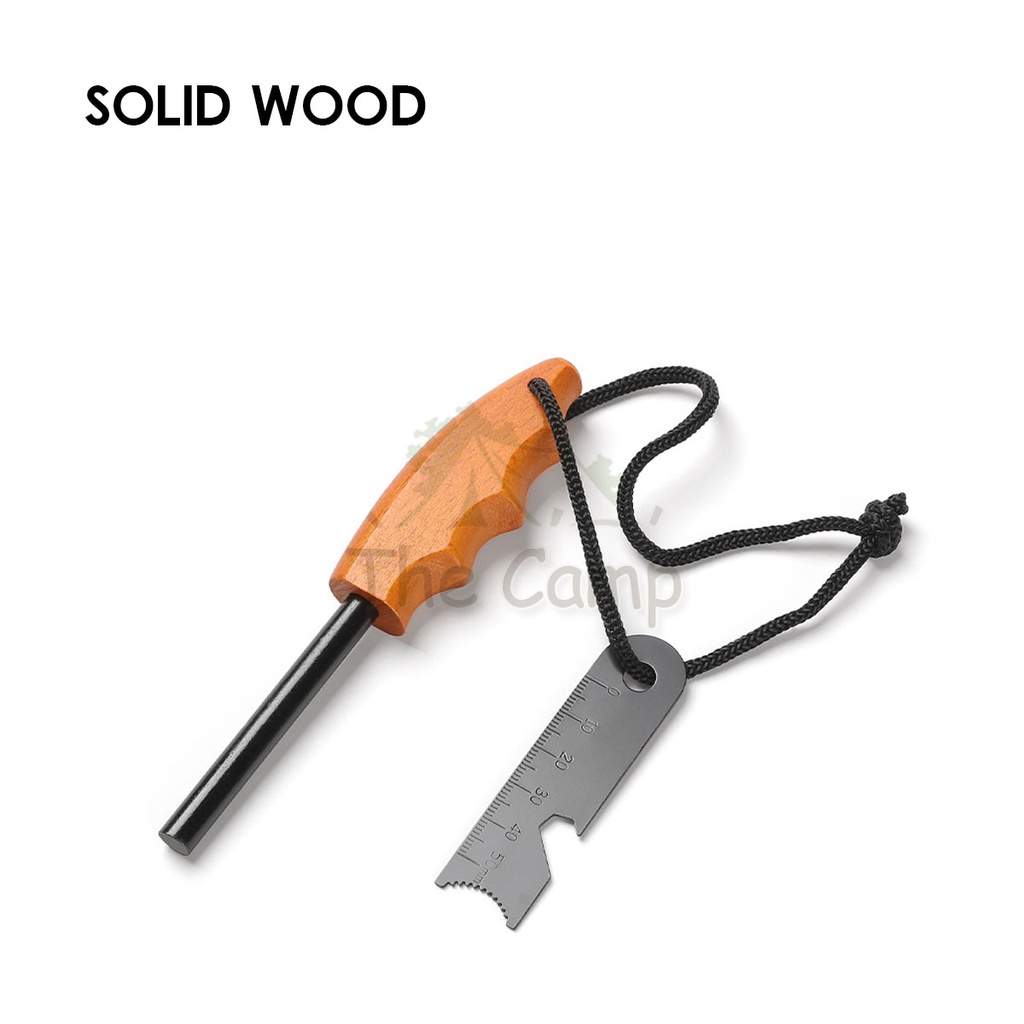 Outdoor Magnesium Fire Starter Ferro Rod Flint Stone with Ruler Camping ...