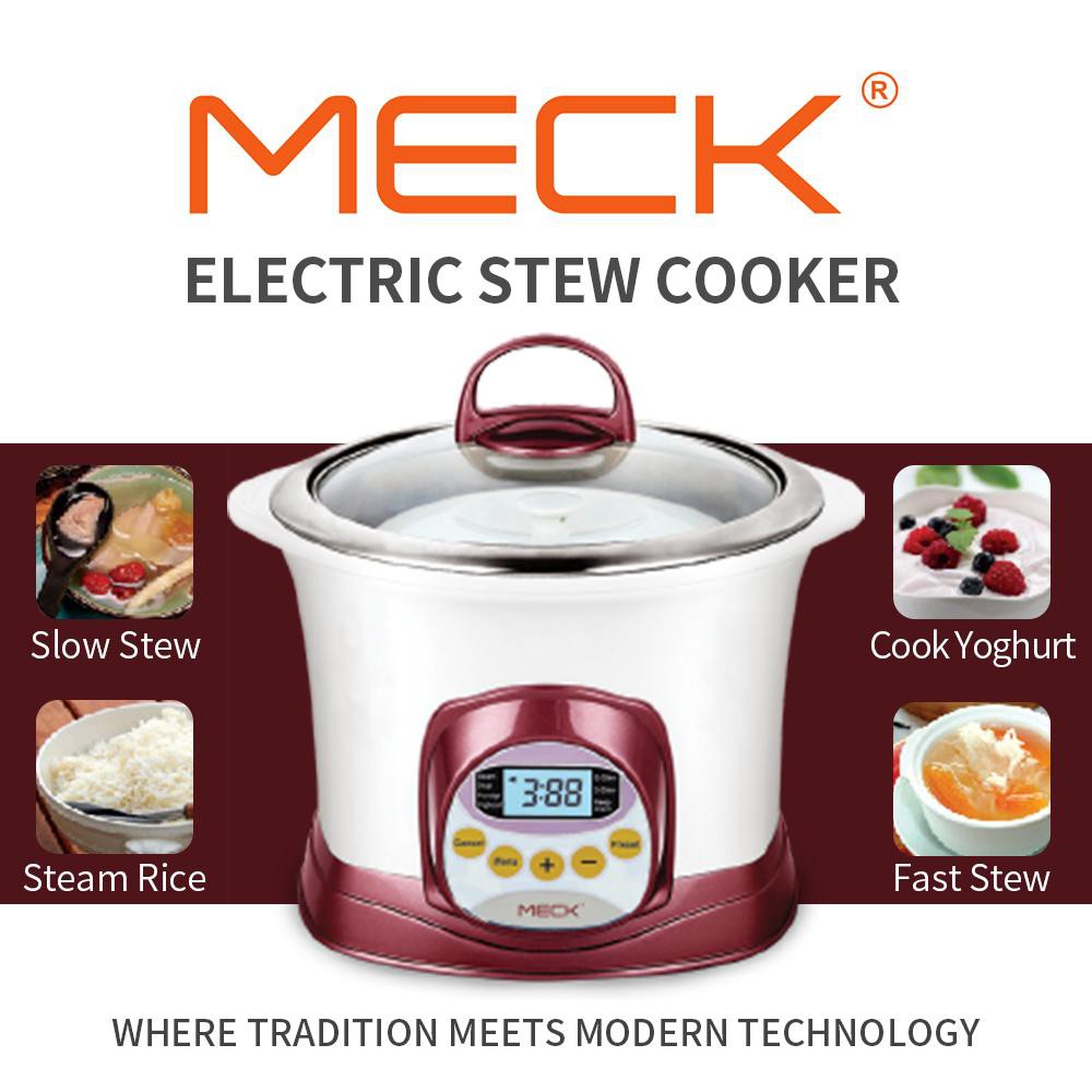 MECK Electric Stew Cooker 3 in 1 with Boiling/Stewing/Steaming MSC-304 ...