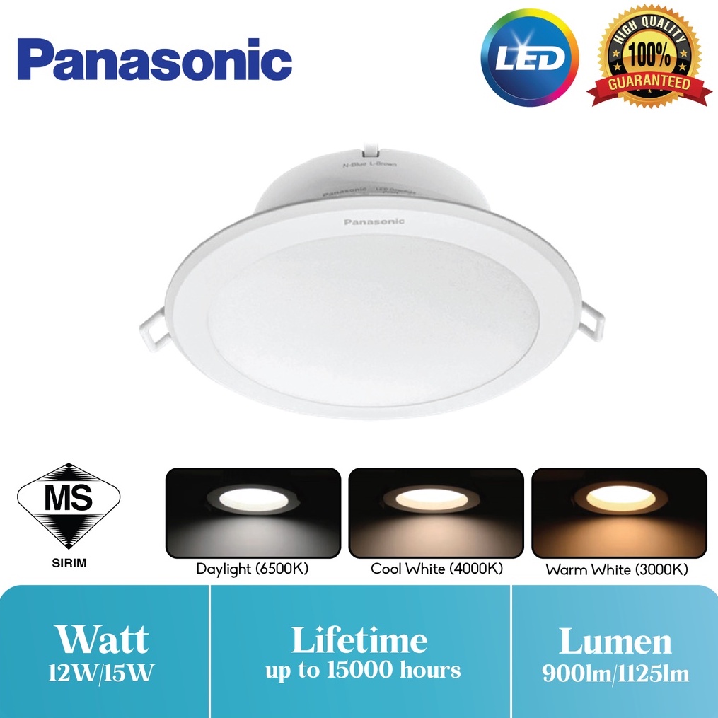 PANASONIC LED DOWN LIGHT (Daylight / Warmwhite / Coolwhite ) | Shopee ...