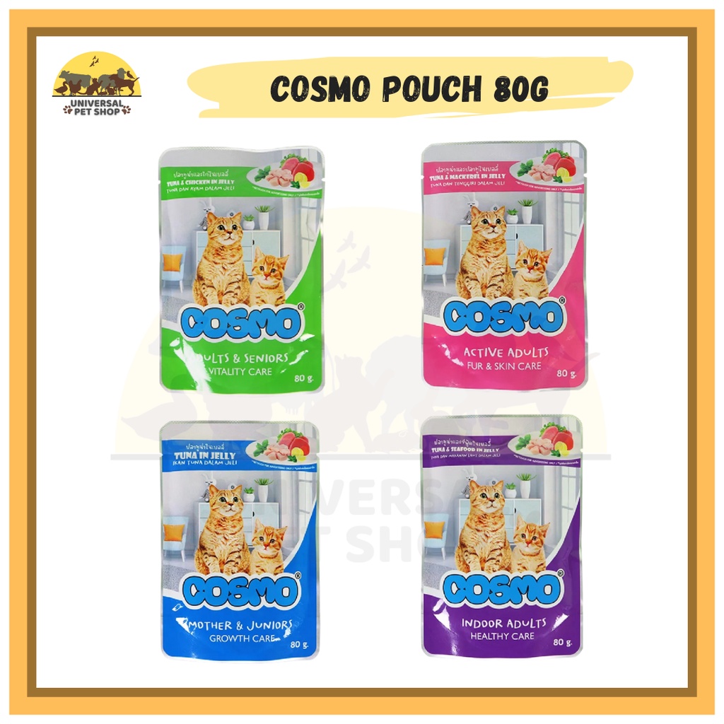 Cosmo Cat Food Makanan Kucing Cat Wet Food 80g | Shopee Malaysia