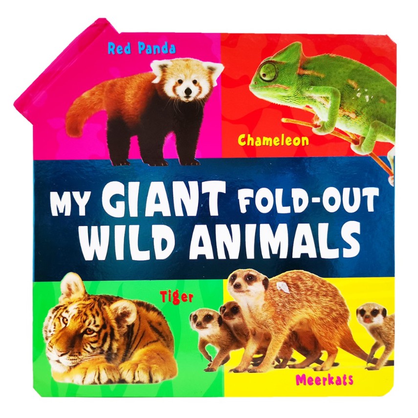 Learning and Education Book - My Giant Fold-Out Wild Animals - With ...