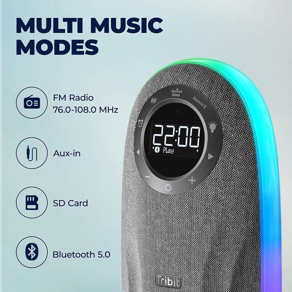 Tribit Home Speaker -SD card aux input, Bluetooth 5.0, FM channels ...