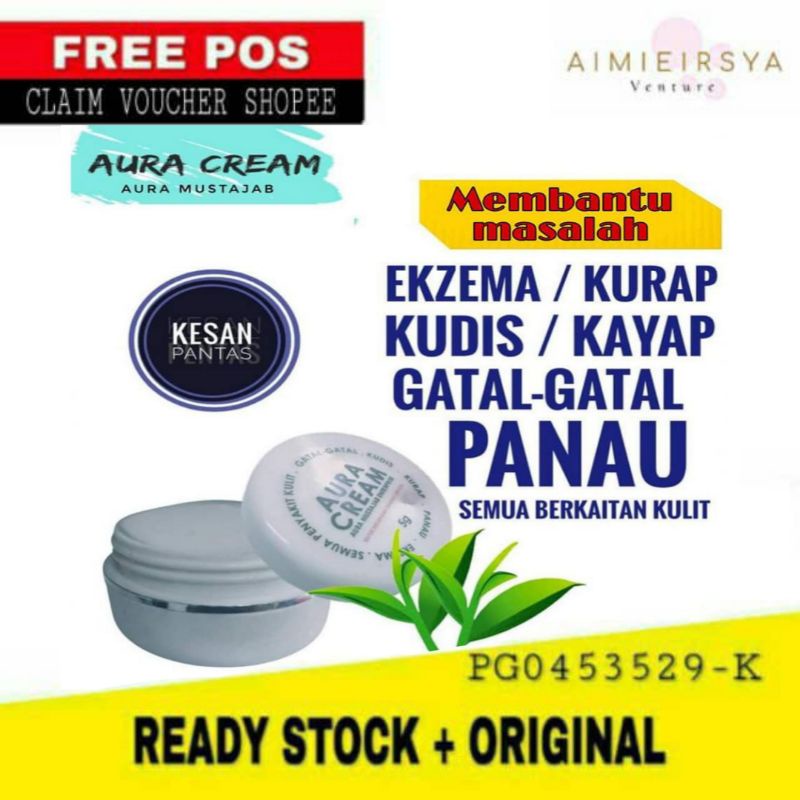 AURA CREAM | Penawar Sakit Kulit | Eczema | Kurap | Kudis | Kayap ...