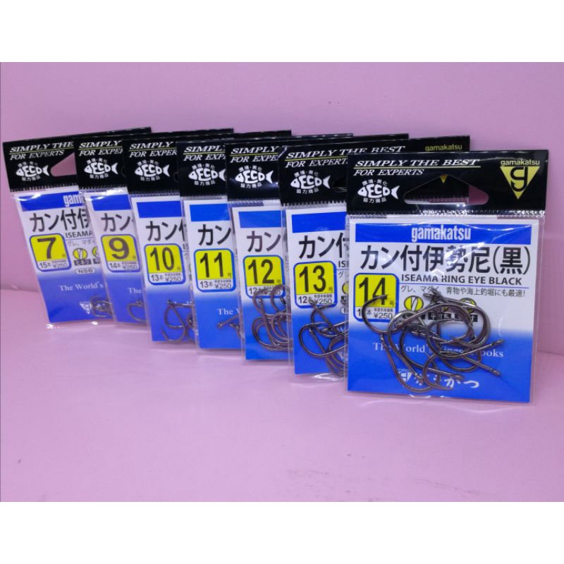 GAMAKATSU ISEAMA RING EYE BLACK FISHING HOOK | Shopee Malaysia
