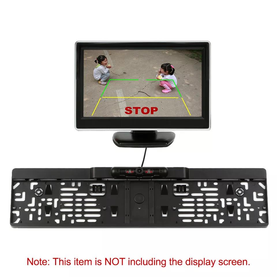 European License Plate Frame 4 IR LED Backup Camera Car Rear View ...