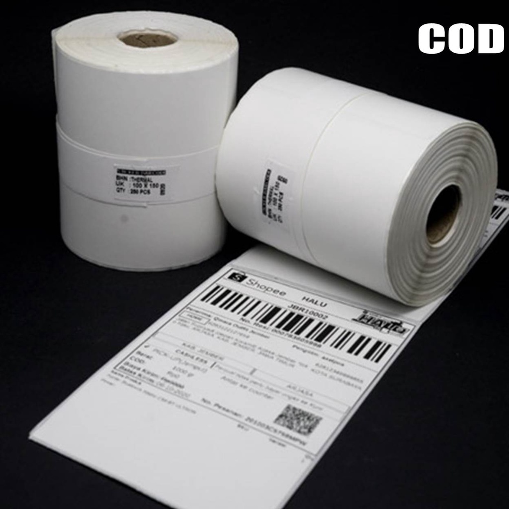 Barcode LABEL 100x150 THERMAL LABEL STICKER Paper 100x150mm/A6/receipt ...