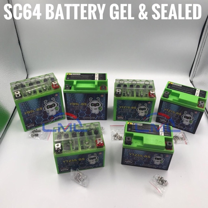 Motor Battery YTZ5S YB5L YTZ7S YTX7A Sealed Gel Bateri Motor Kering Y15 ...
