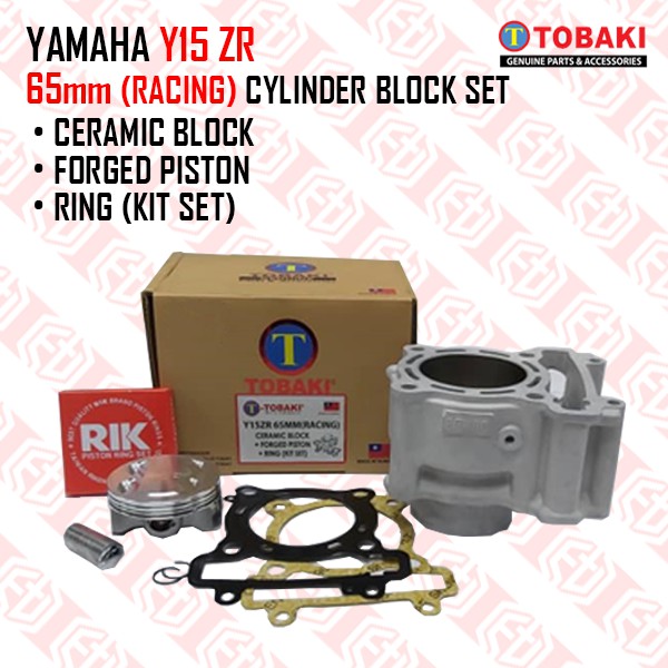 Tobaki Y15 Y15Z Y15ZR V1 V2 65mm Ceramic Racing Cylinder Block + Forged Piston + Ring Kit ...