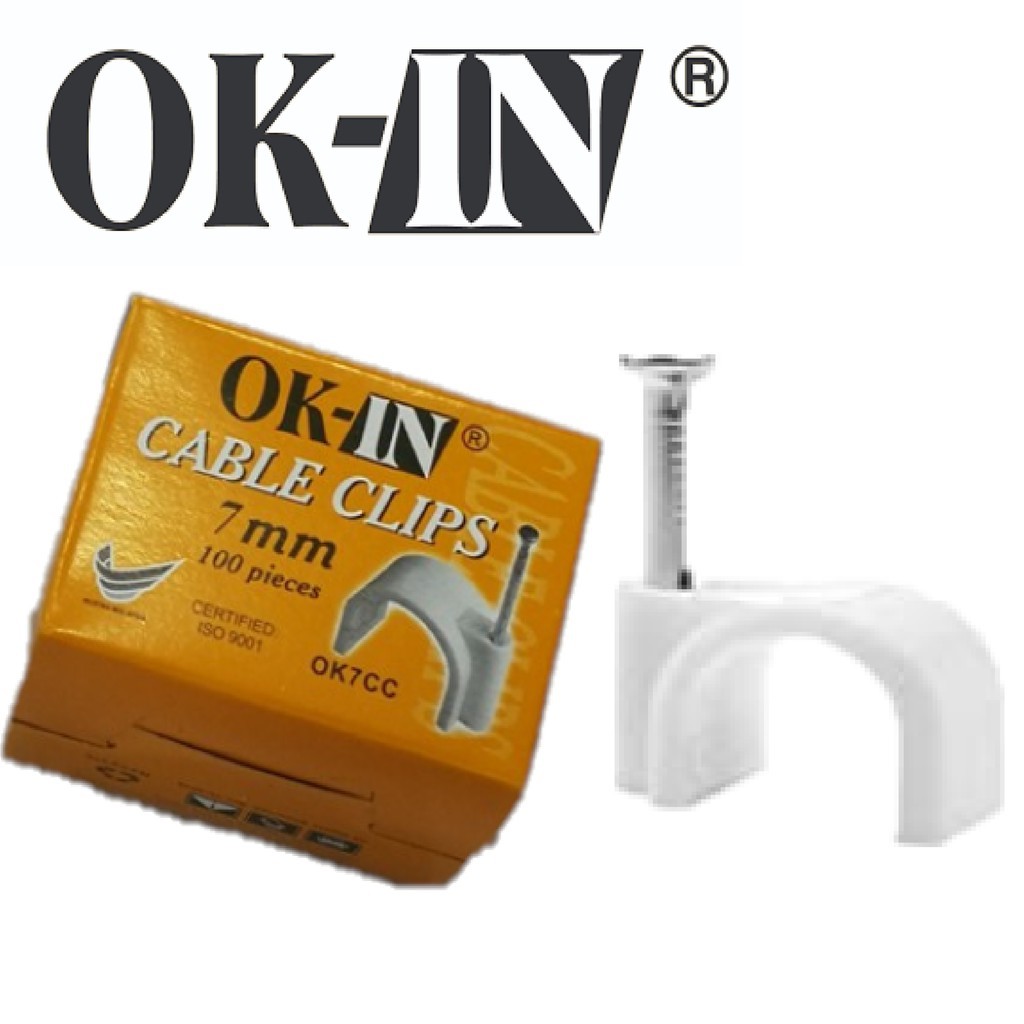 🔥🔥 OK-IN HEAVY DUTY CABLE CLIP PVC CABLE U CLIP WALL WIRE CLIP HARDENED ...