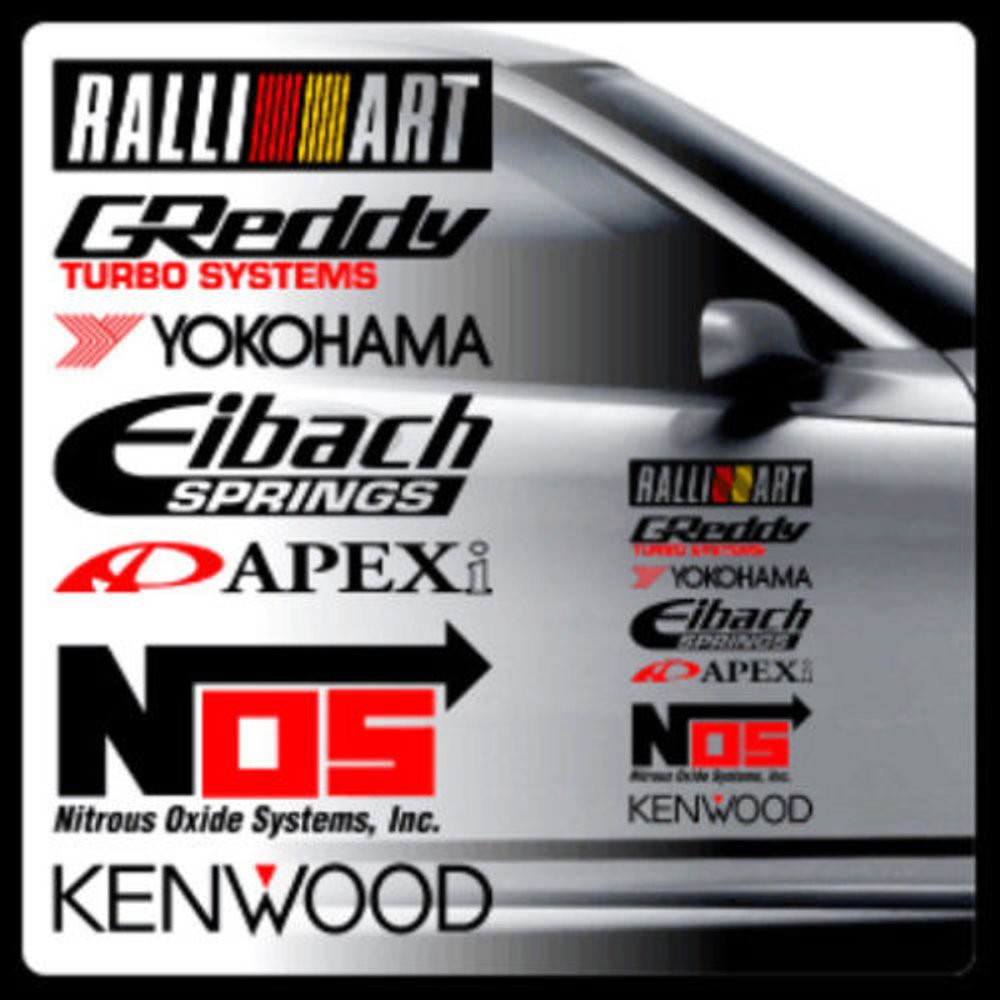 Car sticker sponsor racing ralliart yokohama kenwood nos Etc | Shopee ...