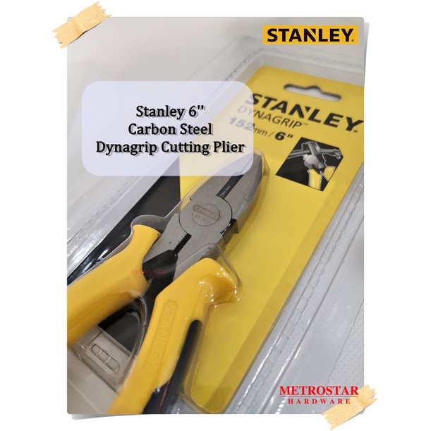 Stanley 6'' Carbon Steel Dynagrip Diagonal Combination Plier | Shopee ...
