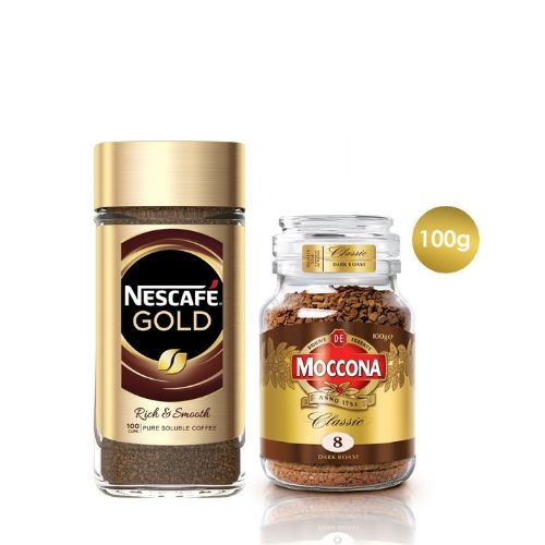 Nescafe Gold Rich & Smooth Pure Soluble Instant Coffee 200g + Moccona ...
