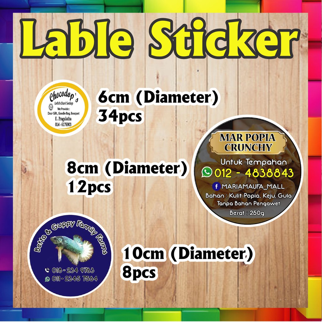 Sticker Lable, Lable Product, Product Sticker, Sticker murah murah ...