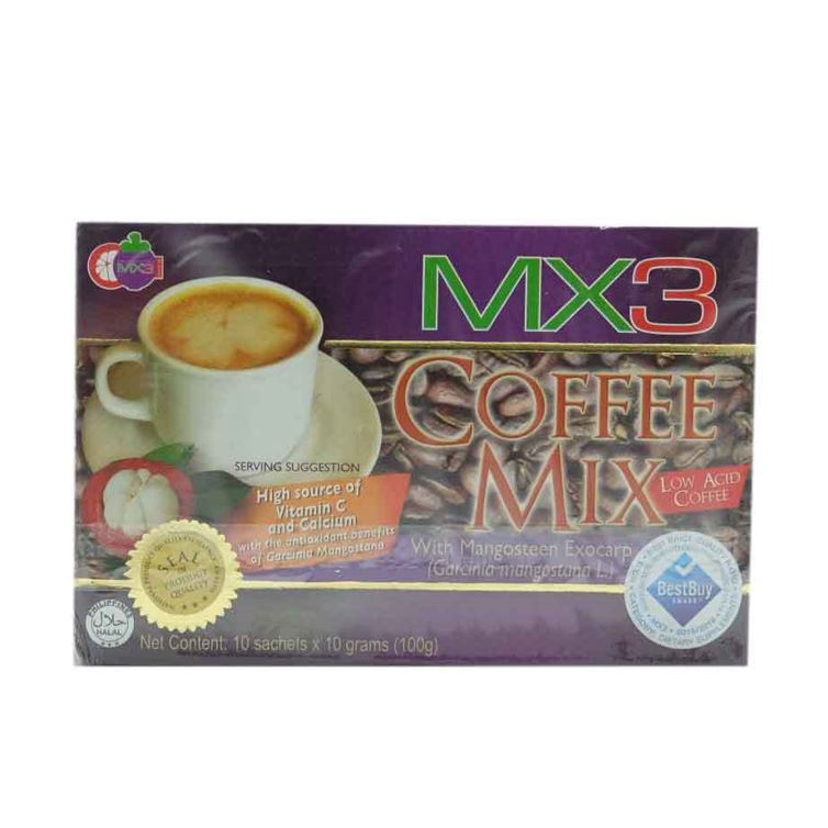 MX3 Coffee Mix Low Acid Coffee with Mangosteen Exocarp 10g 1 Sachet | Shopee Malaysia