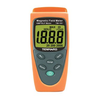 TENMARS EMF Meter TM-191 Electromagnetic Field, Single Axis, Range: 200/2000 mG,20/200μT ...