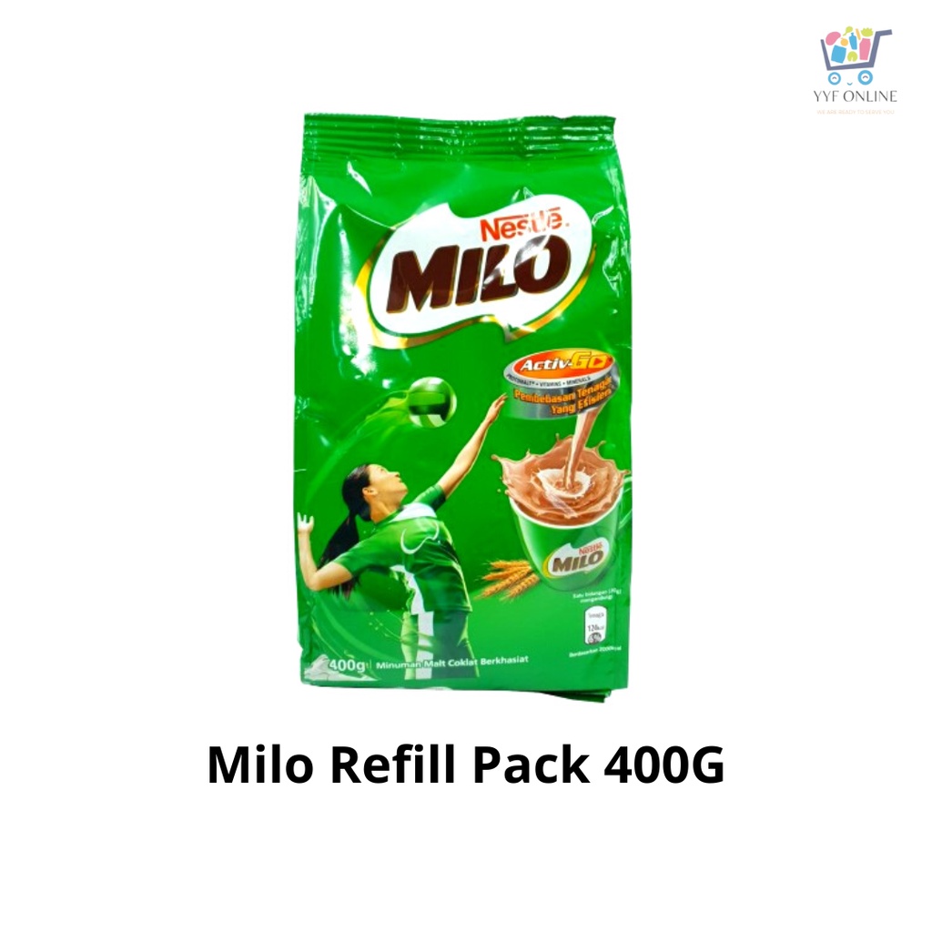 Milo Activ-Go Original Chocolate Malt Refill Pack (200g/400g) | Shopee ...