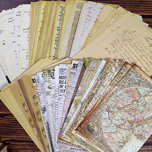 (Clearance) Howoo 30s Old Book Retro Background Journal Paper Planner ...