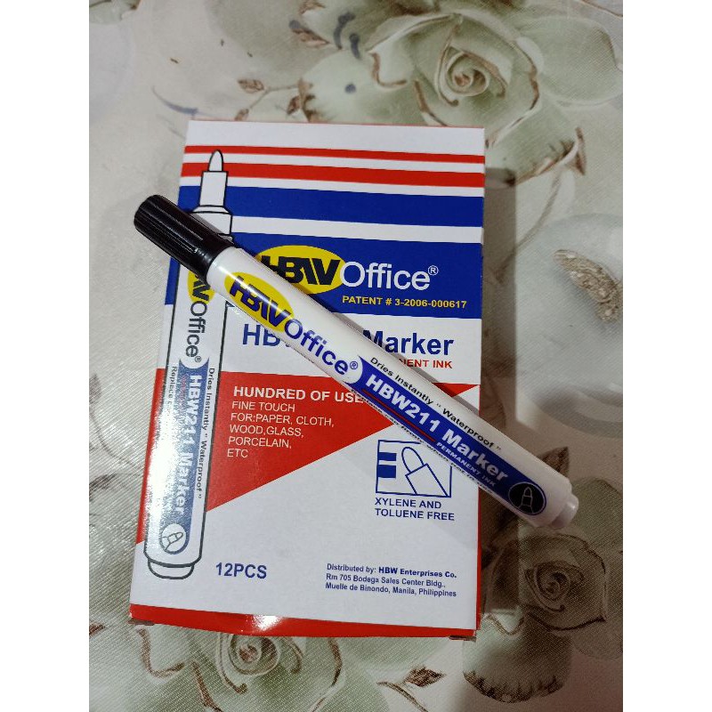 HBW permanent pen marker pentelpen black 1 pc | Shopee Malaysia