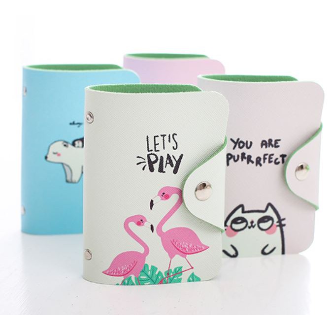 Ready Stock Cute Cartoon Card Holder Pouch 20 Card Slots Mini Card Bag ...
