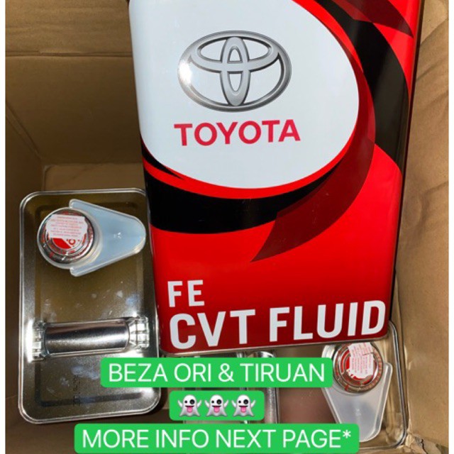 ORIGINAL TOYOTA CVT FE OIL CVT TC OIL (4@L) VIOS NSP151 2017> / CT200H ...