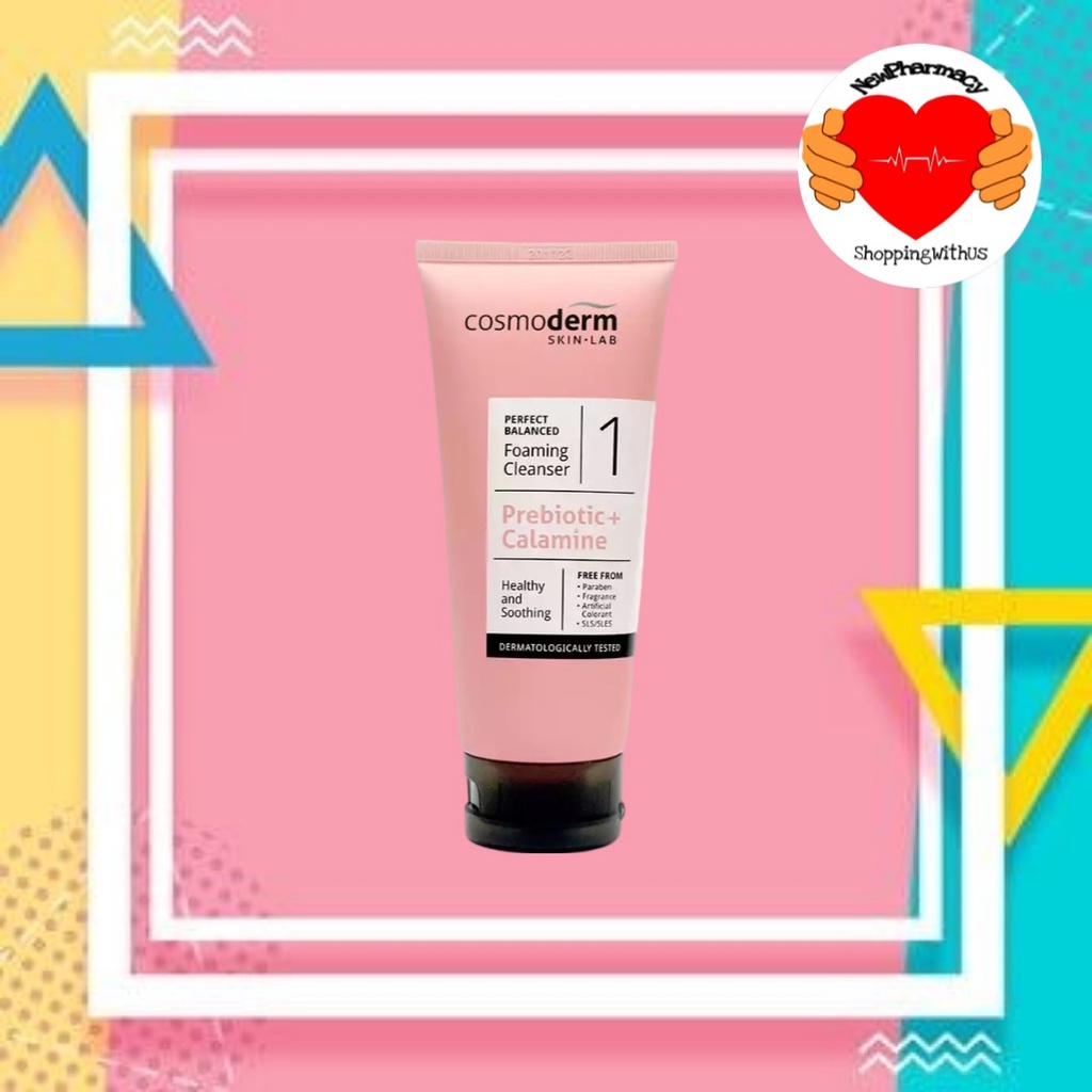 Cosmoderm Skin Lab Foaming Cleanser Prebiotic + Calamine (1) 120ml (Exp ...