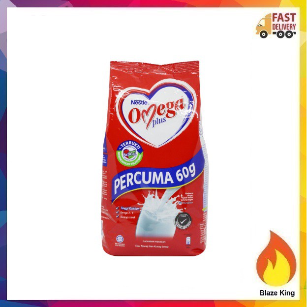 Nestle Omega Plus Milk Powder Softpack 600g + 60g | Shopee Malaysia