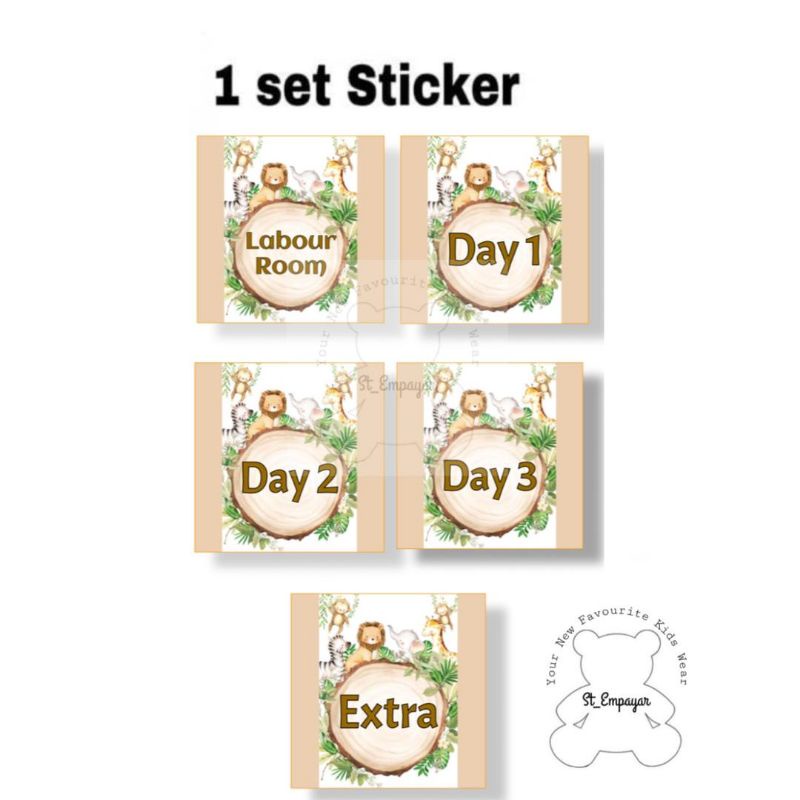 🔥𝐓𝐞𝐫𝐦𝐮𝐫𝐚𝐡🔥 5PCS STICKER LABOUR ROOM / PLASTIK HOSPITAL / 5PCS ZIPLOCK ...