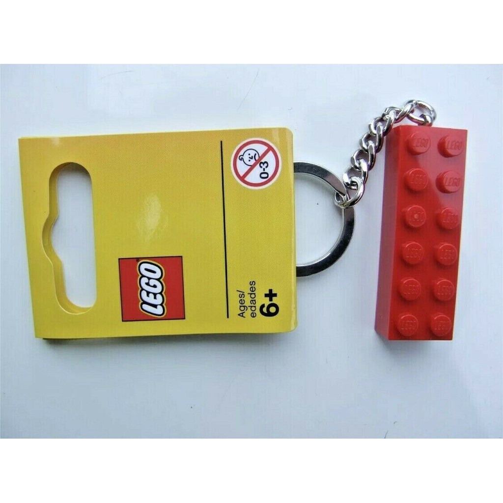 LEGO 853960 - Original Lego 2 x 6 Block Key Chain (Red Colour) | Shopee ...