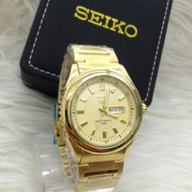 NEW MODEL JAM TANGAN SEIKO 5 STEEL STAINLES AUTOMATIC ANALOG WATCH ...