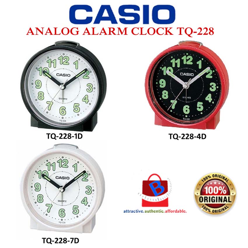 CASIO TQ-228 SERIES Jam Meja Asal Dan Penggera | Shopee Malaysia