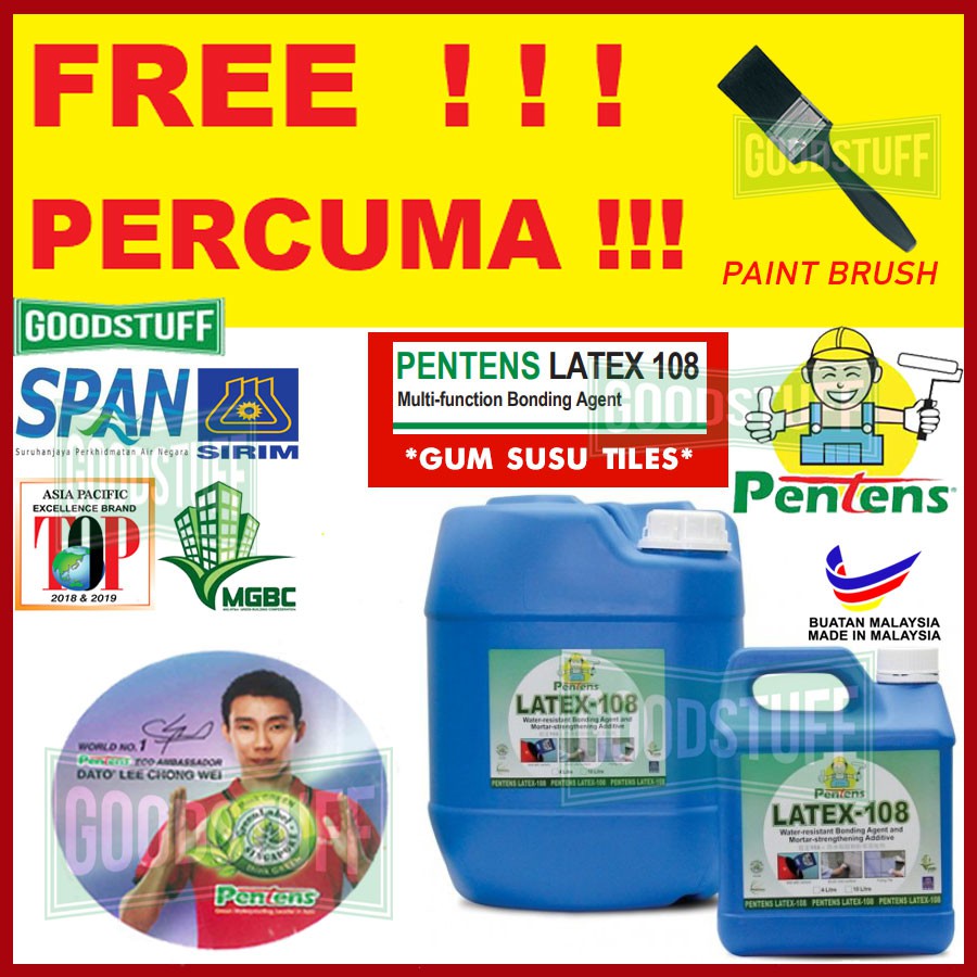 PENTENS 4L LATEX 108 MULTI FUNCTION BONDING LATEX SIMEN GUM SUSU GAM ...