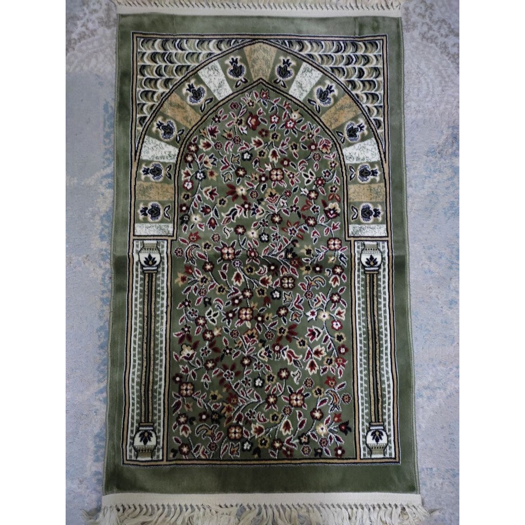 Ready Stok!! Sejadah Turki Raudhah Original.. Bunga Corak Raudah Masjid ...