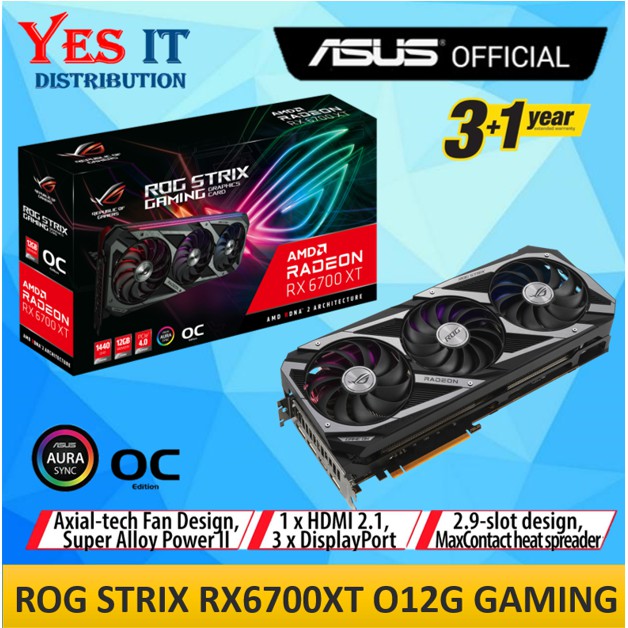 ASUS ROG STRIX Radeon RX 6700 XT OC Edition Gaming Graphics Card (ROG ...
